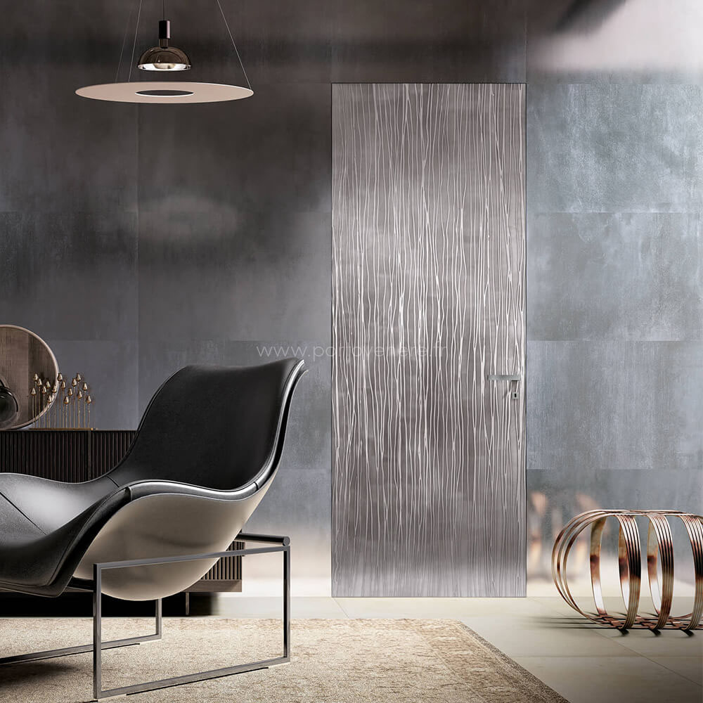 Porte battante au cadre invisible ras de mur collection ETR - Porto Venere