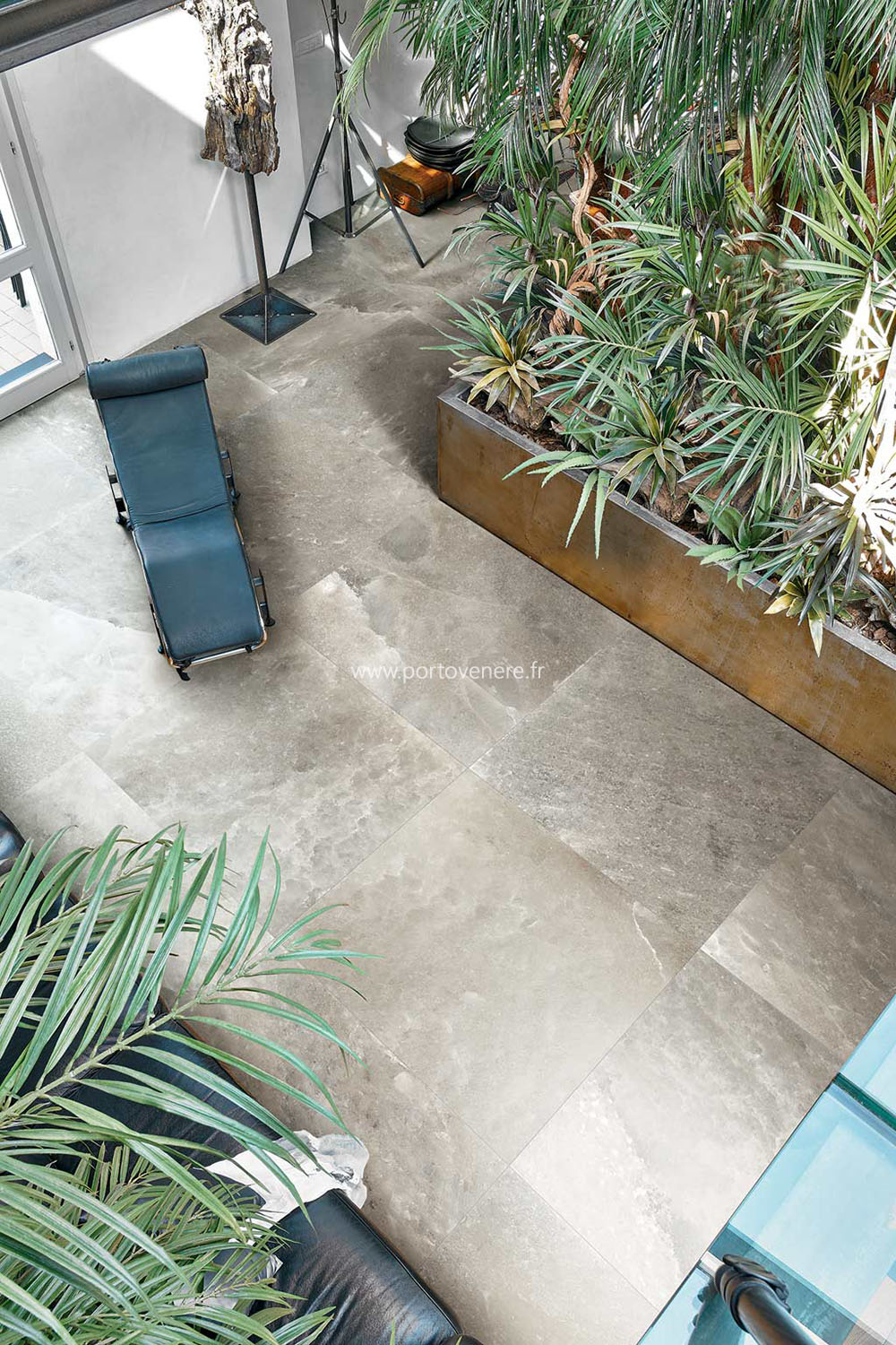 Carrelage aspect pierre naturelle nuancée Pierre de Sel