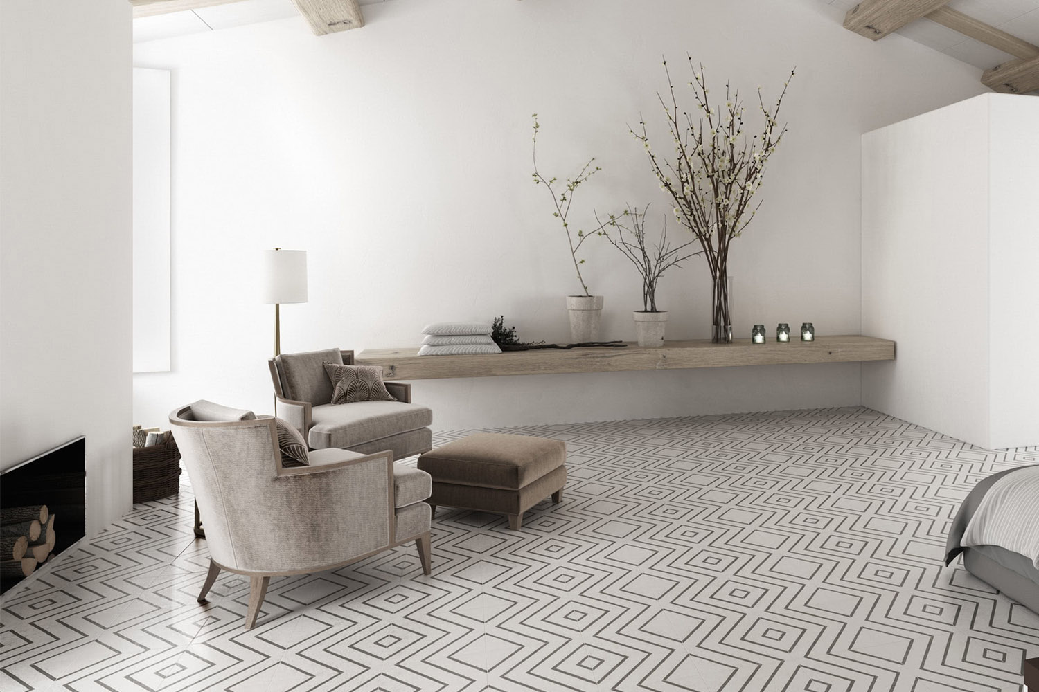 Carrelage décoratif à motifs et effet carreaux de ciment - Porto Venere